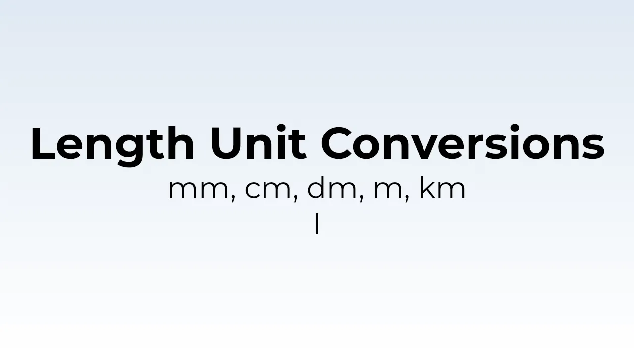Length Unit Conversions Quiz - mm, cm, dm, m, km I - Math Quiz