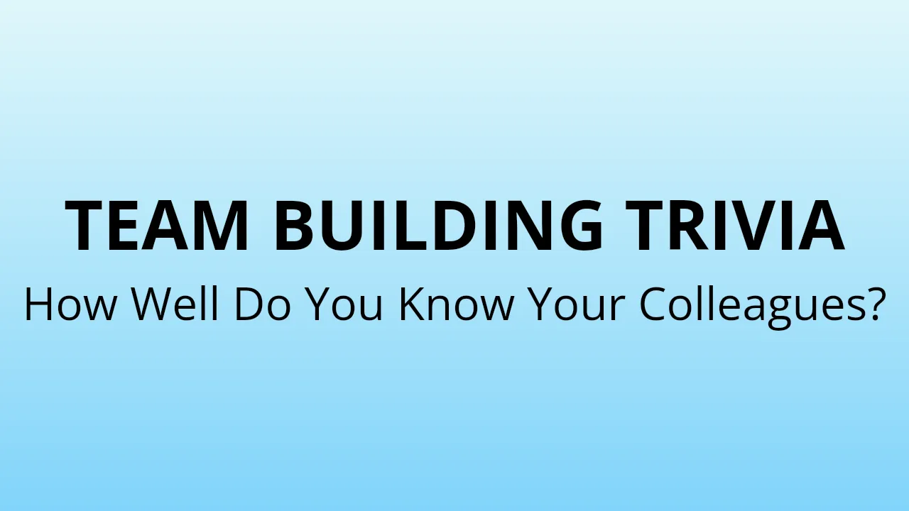 Company Team Building Quiz Template