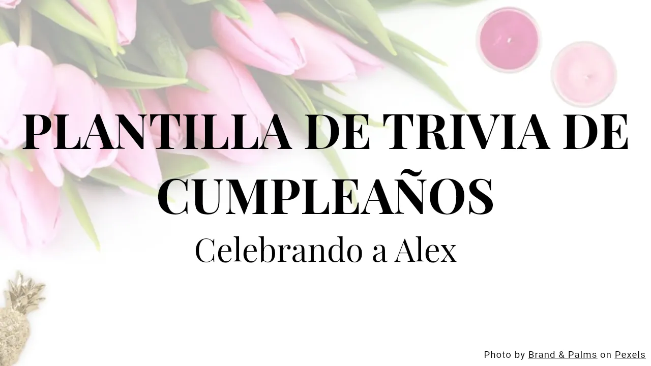 Plantilla de Trivia de Cumpleaños