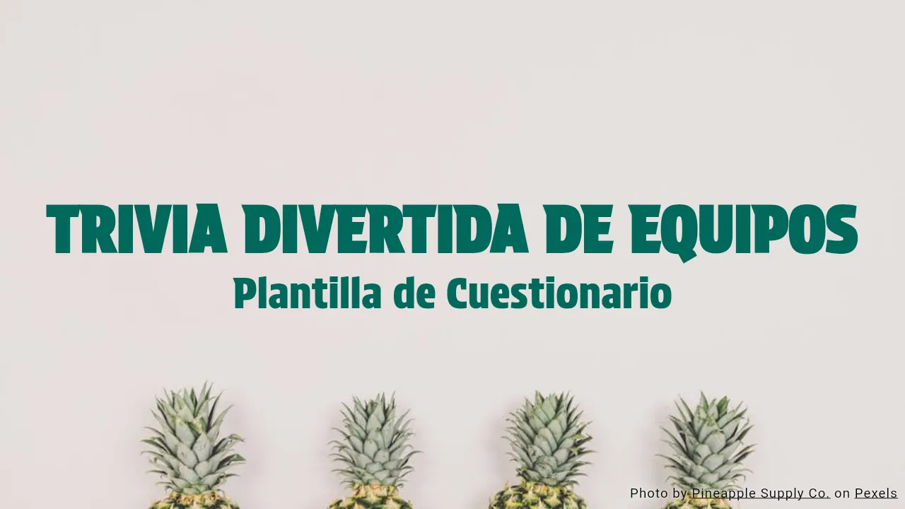 Plantilla de Trivia de Equipos