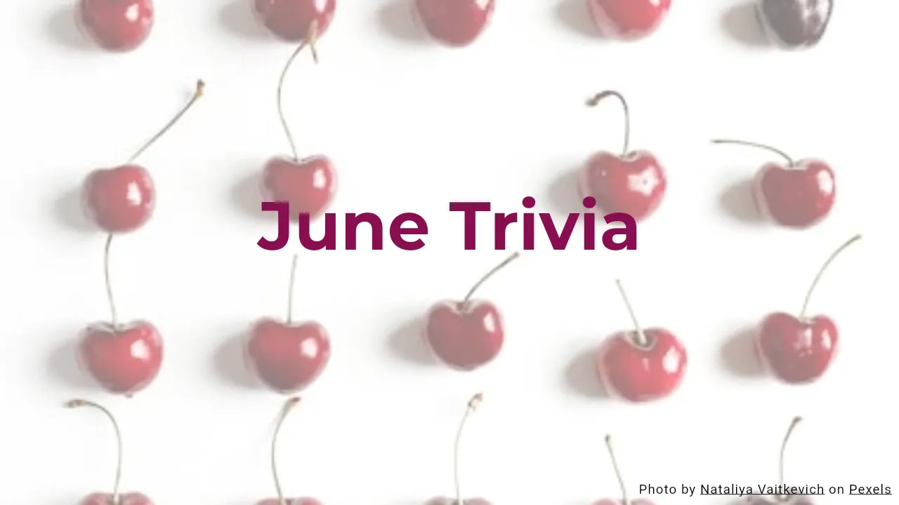 June Trivia Quiz - Multiple Choice Questions