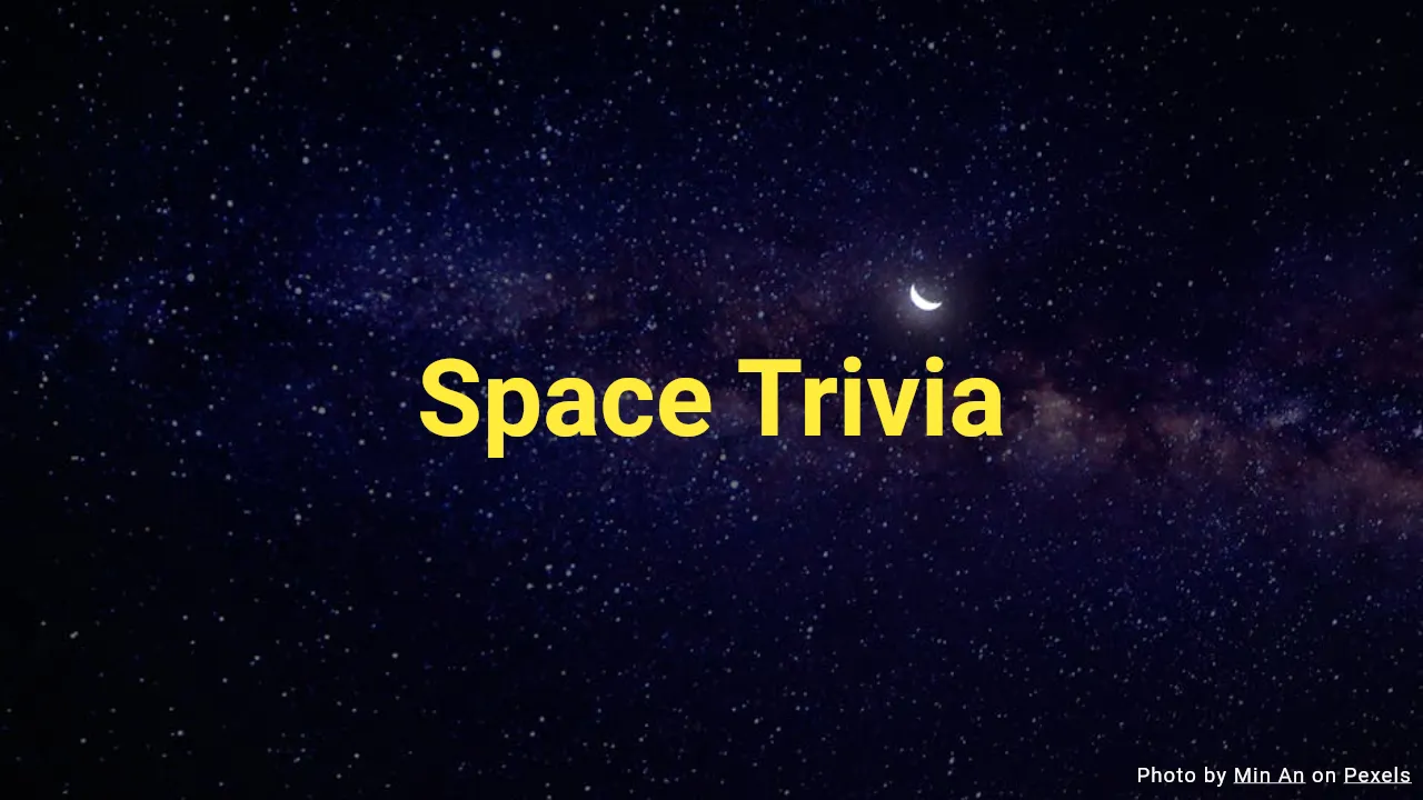 Space Trivia Quiz - Multiple Choice