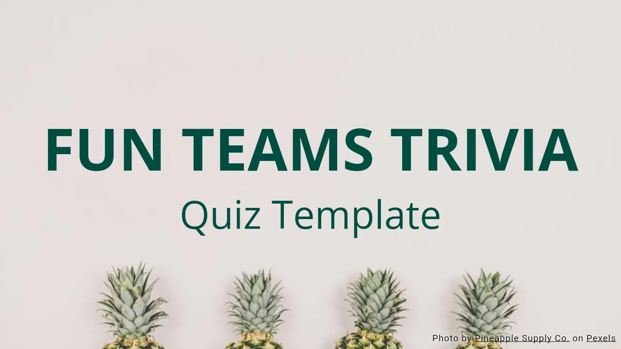 Teams Trivia Quiz Template